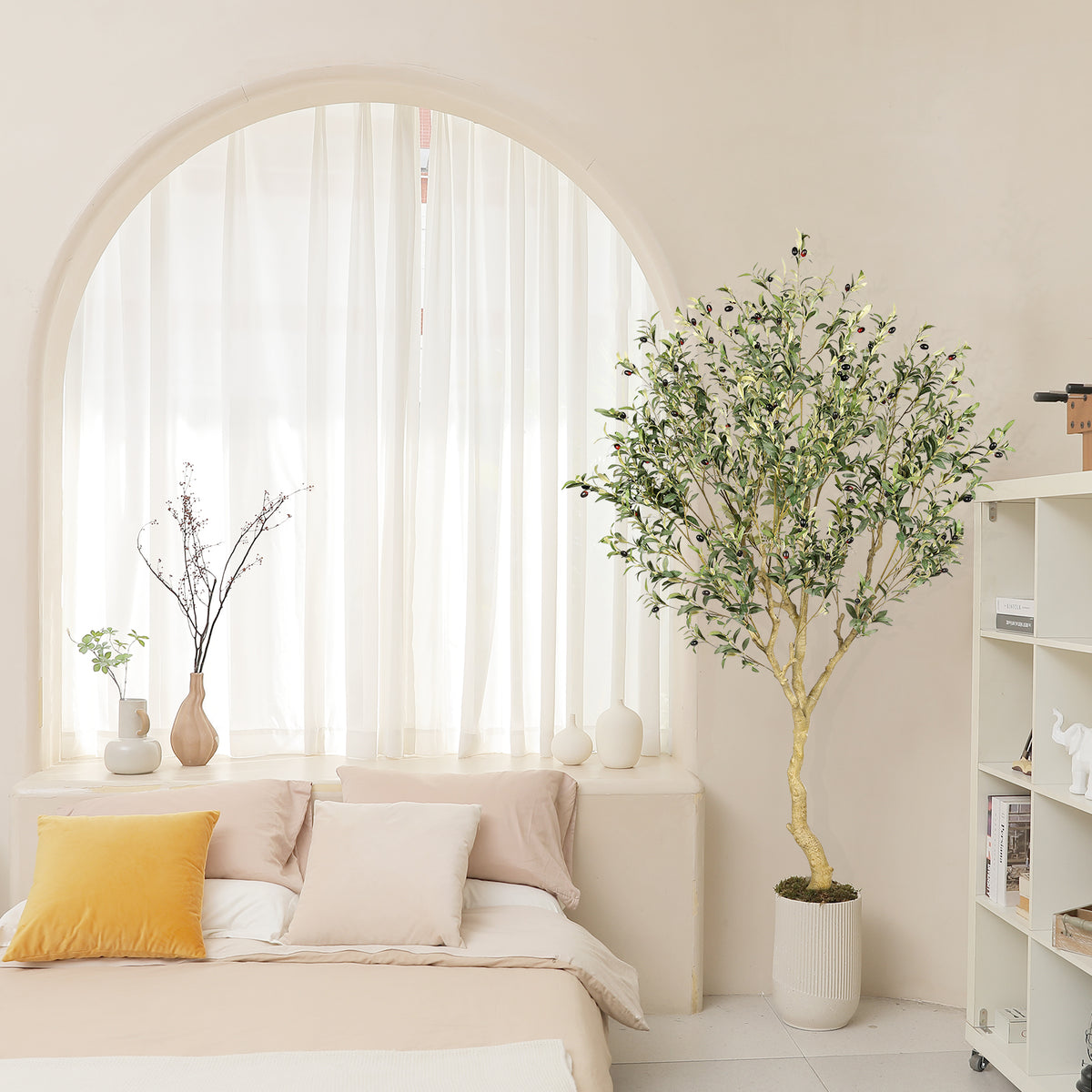 Realead 7’ Curved Olive Tree – REALEAD