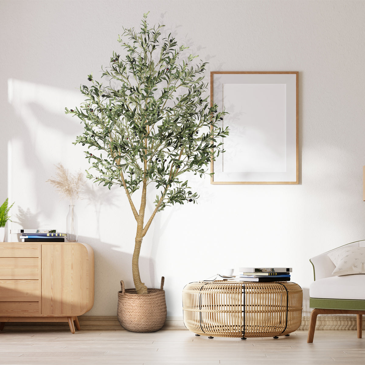 Realead 8’ Curved Olive Tree – REALEAD